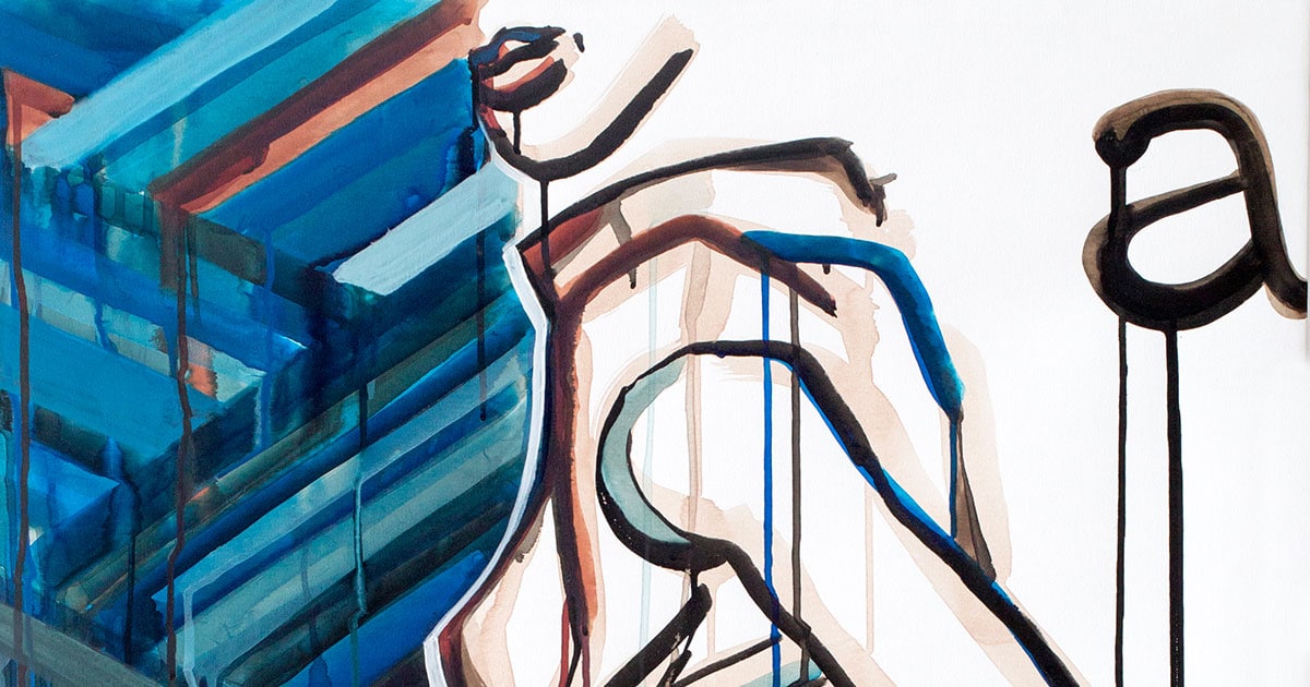 Painting 'Posture No.3' — Modern artist Agne Kisonaite