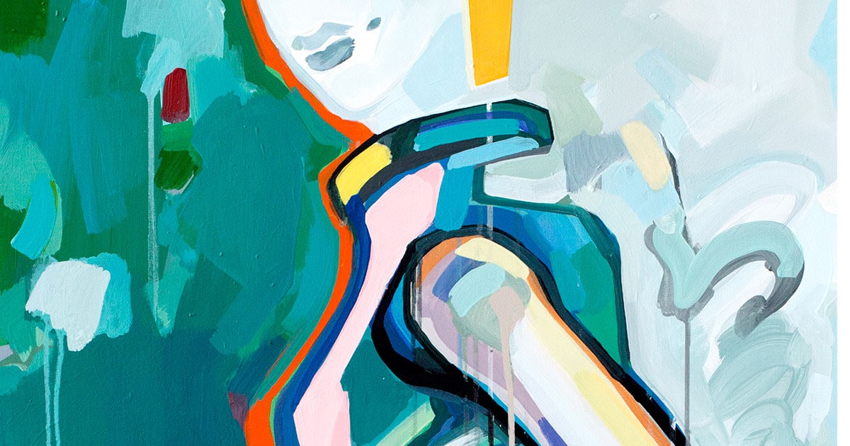 Painting 'Posture No.4' — Modern artist Agne Kisonaite