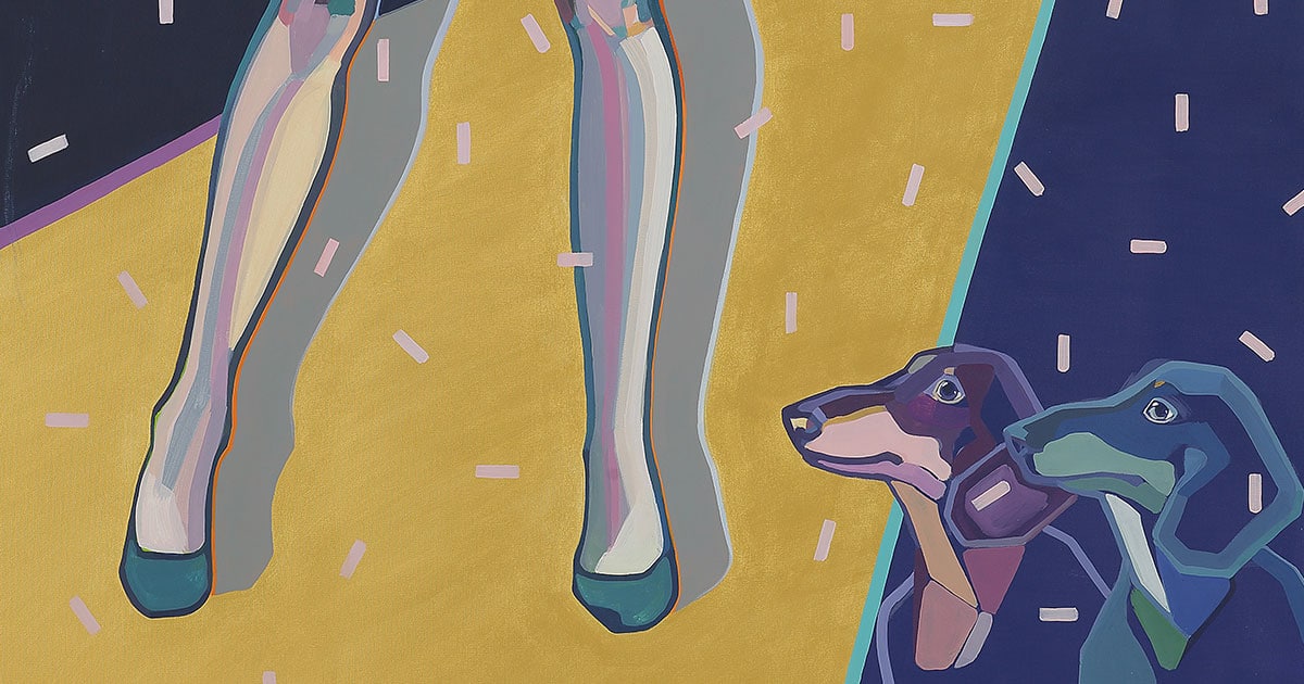 Painting ‘Catwalk’ — Modern artist Agne Kisonaite