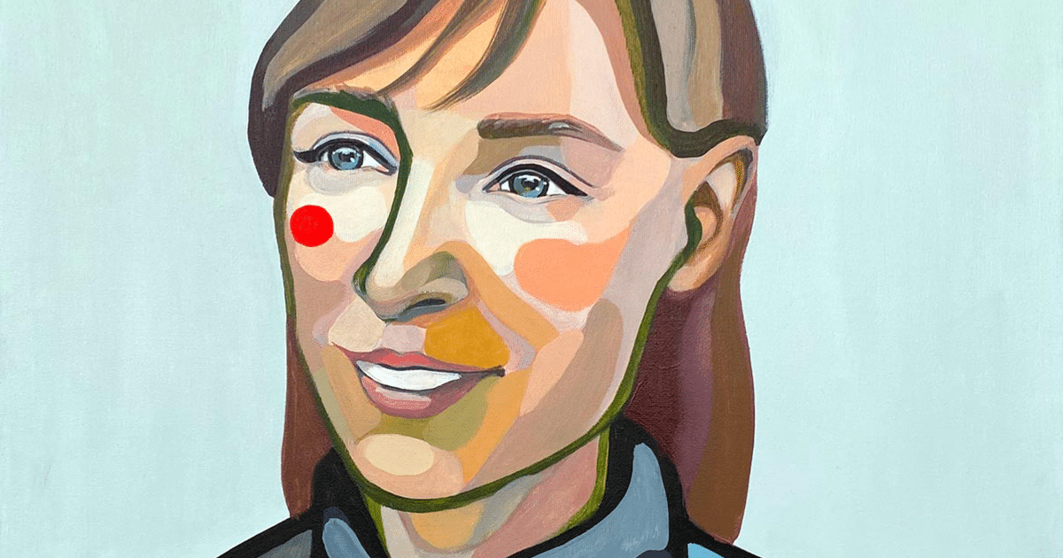 Portrait of Simona — Modern artist Agne Kisonaite